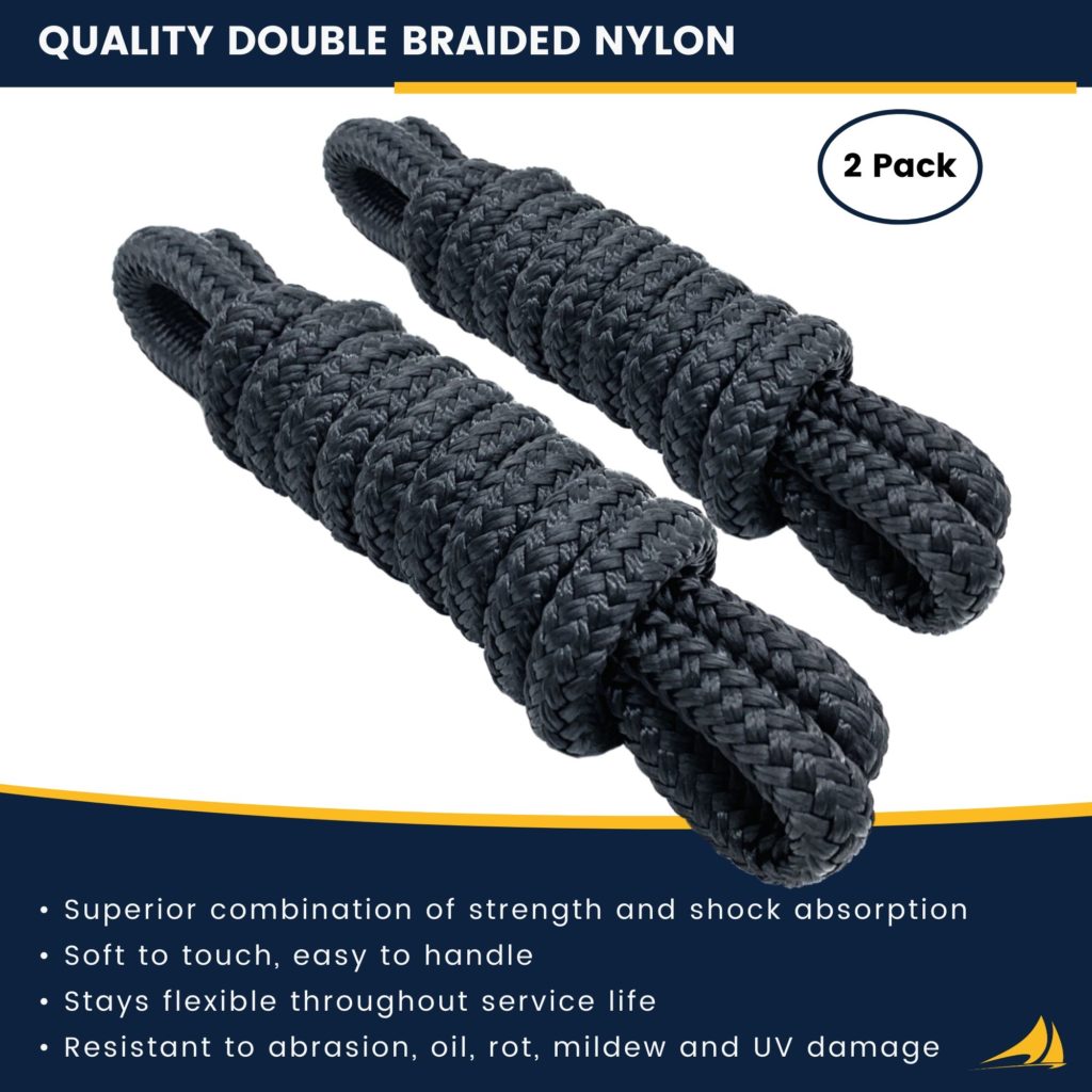 Sea Rock Marine Premium Double Braid Nylon Fender Line/Fender Lanyard ...